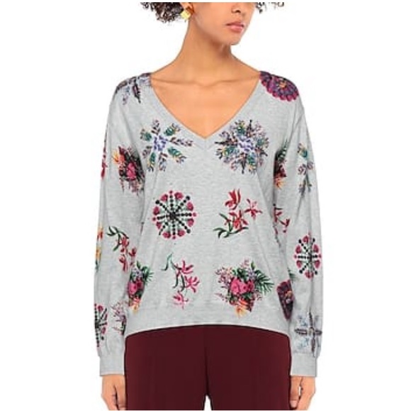 Desigual | Sweaters | Desigual Floral Sweater | Poshmark